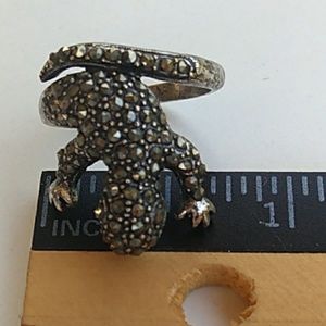 Vintage | Accessories | Vintage Genuine Marcasite Silvertone Lizard Ring | Poshmark